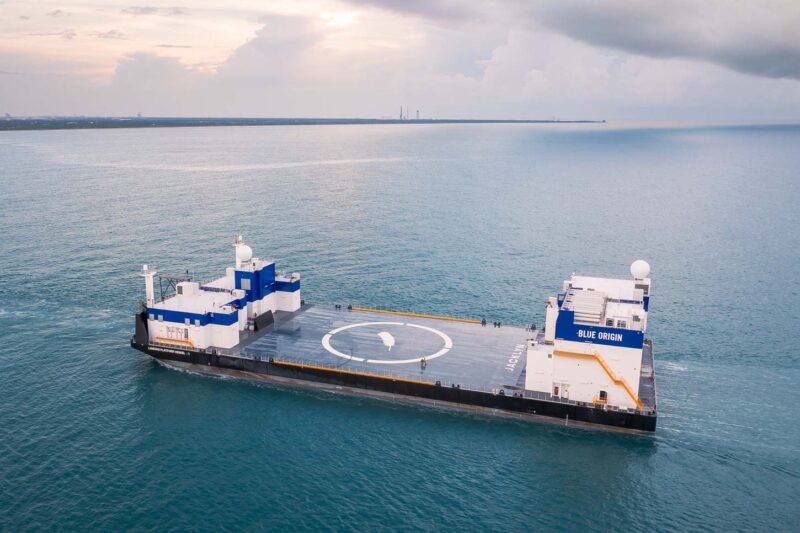 Blue Origin ‘Jacklyn’ Vessel Arrives In Florida, Gears Up for A Rocket ...